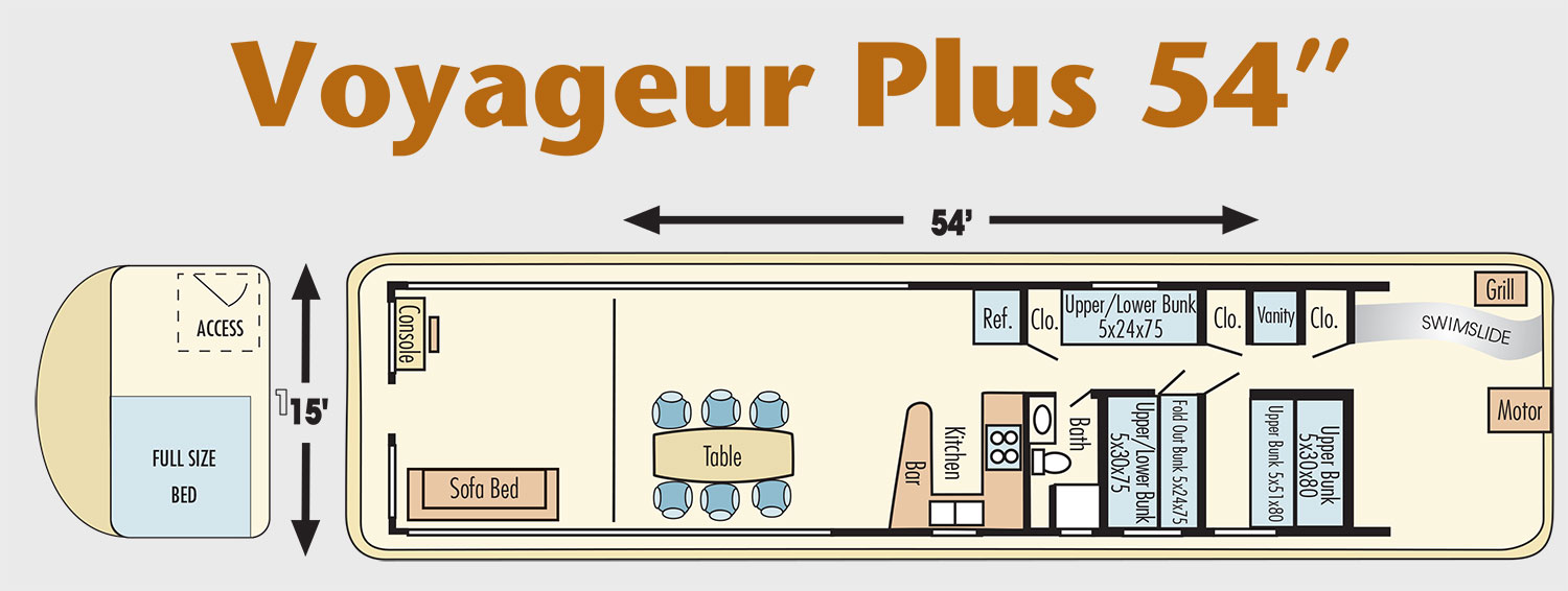 54-foot Voyageur Plus Houseboat