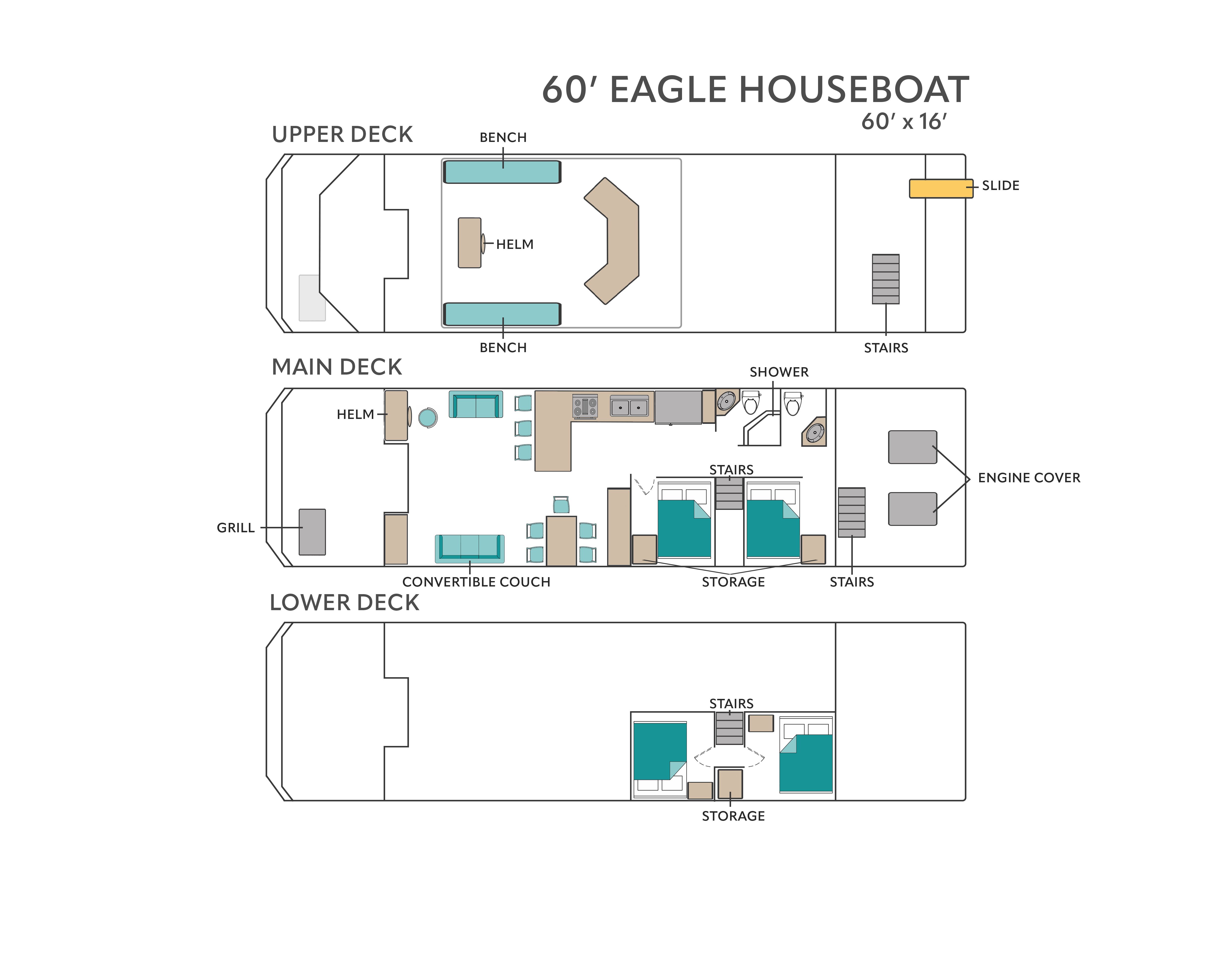 60' Eagle Houseboat